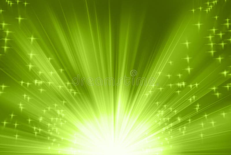 Rayos Luminosos Verdes. EPS 8 Ilustración del Vector - Ilustración de ...