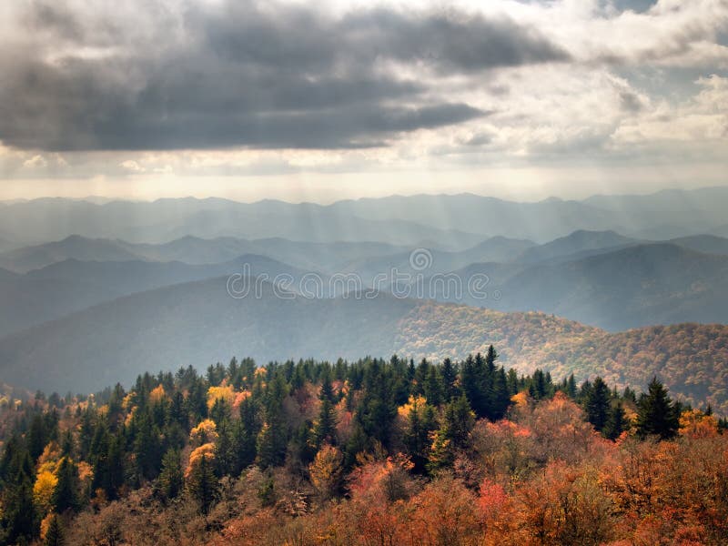 Blue Ridge Mountains stock image. Image of sunny, overlook - 5839485