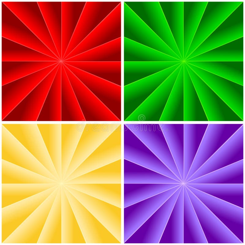 Set of Rays and Lines from the Center. Stock Vector - Illustration of ...