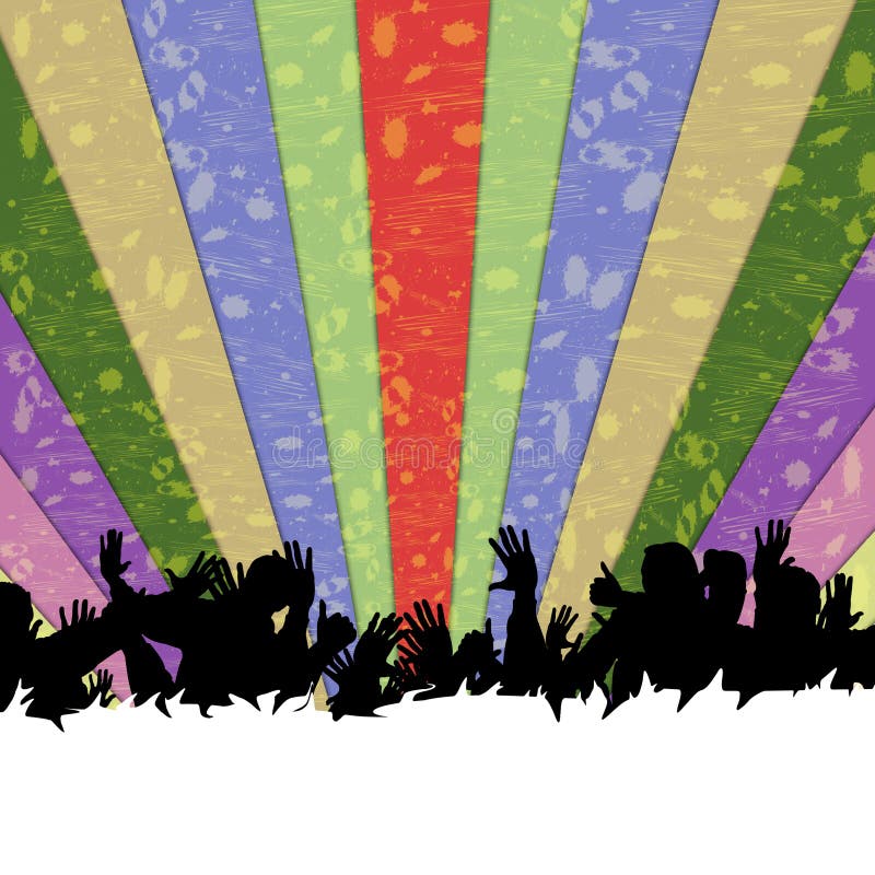 Rays Concert Shows Group of People and Beam Stock Illustration ...