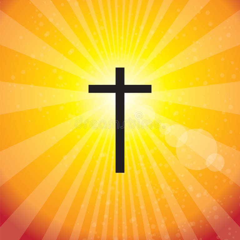 Golden Cross Light Rays Background Stock Illustrations – 440 Golden ...