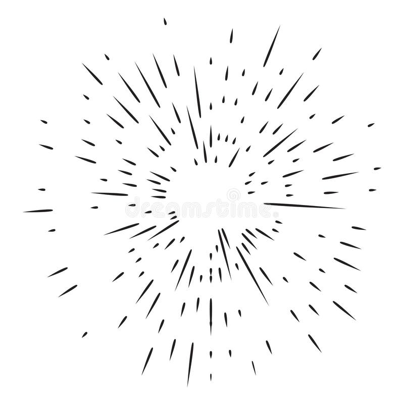 Rays Element. Abstract Circular Geometric Shape. Stock Vector ...