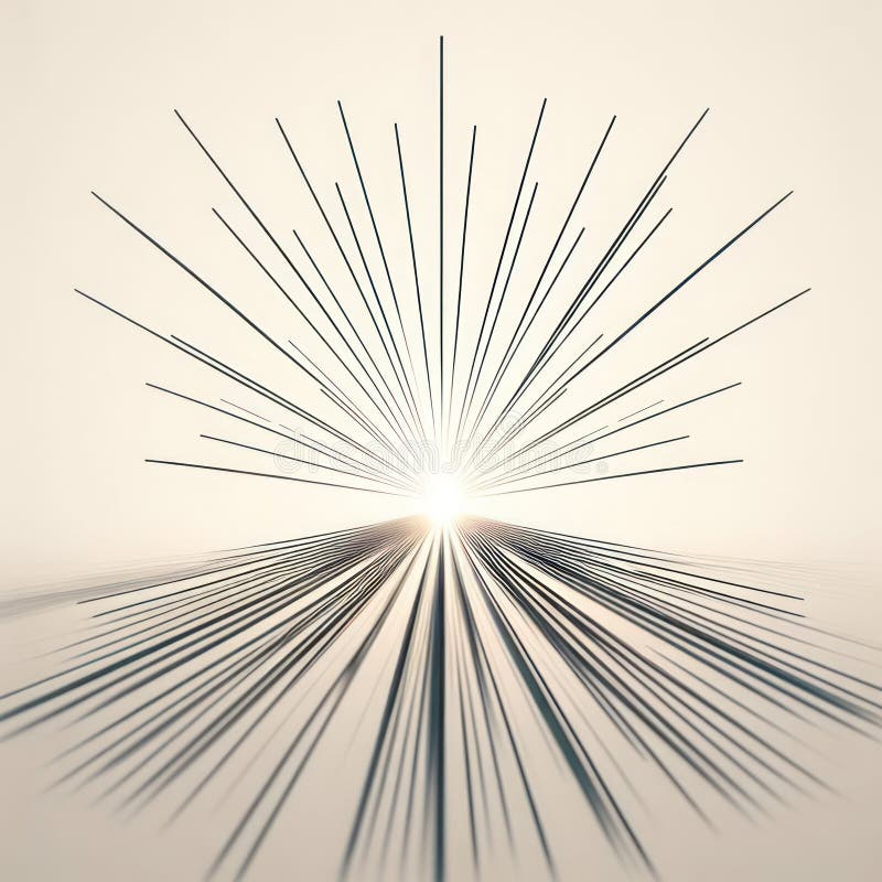 Rays Emanating from a Single Point of Light. Abstraction. Stock ...