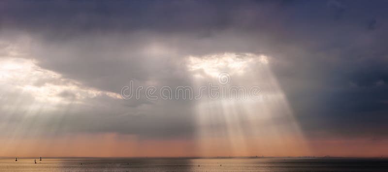 Rays of the evening sun stock photo. Image of sunset - 111721524