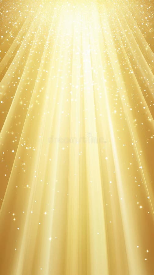 Rays of Golden Light Shine with Stars, Soft Focus, Dream Theme Stock ...