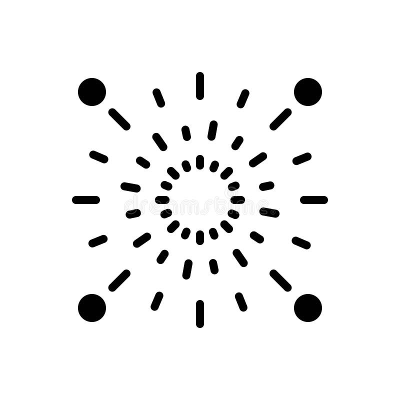 Black Solid Icon for Rays, Light and Radiation Stock Vector ...