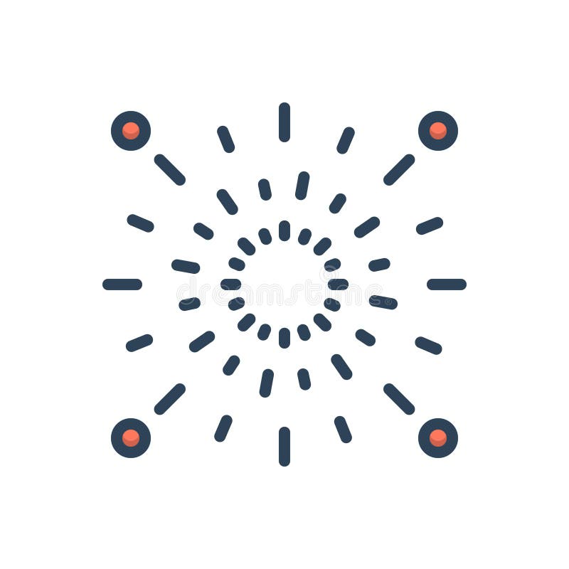 Color Illustration Icon for Rays, Light and Radiation Stock Vector ...