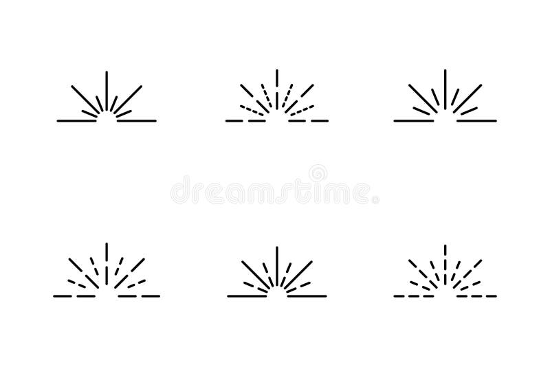 Sun rays icon stock vector. Illustration of shape, light - 119306486