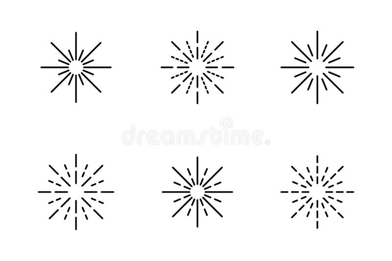 Sun rays icon stock vector. Illustration of shape, light - 119306486