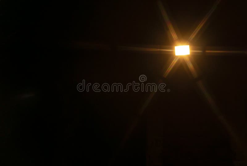 Rays Lanterns of Street Lighting in the Night Sky Stock Photo - Image ...