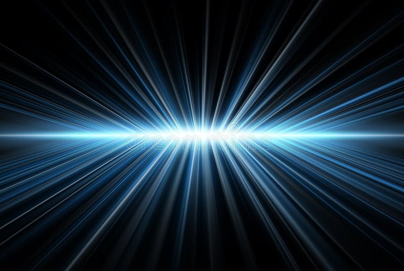 Beams of Light Rays on Black Stock Illustration - Illustration of ...