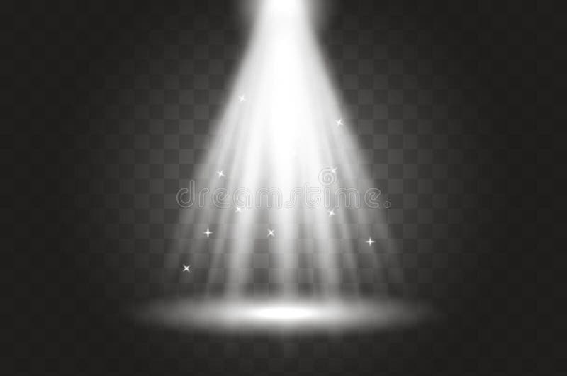 Rays of Light from Above. Light from a Lamp on the Stage. Spotlights ...