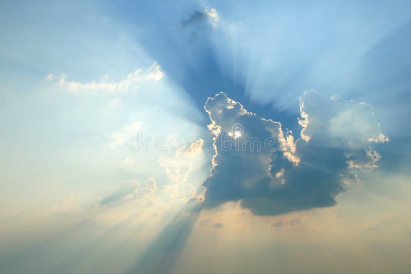 Sunlight Bursting Through The Clouds Stock Image - Image of mystic ...