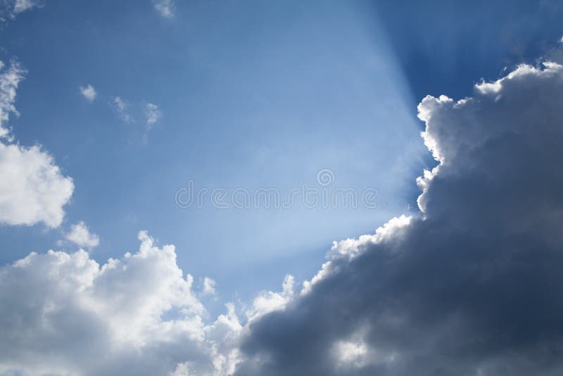 Rays Light Shining Down Sky Cloud Stock Photos - Free & Royalty-Free ...