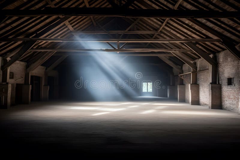 Rays of Light in the Barn. Neural Network AI Generated Stock Photo ...