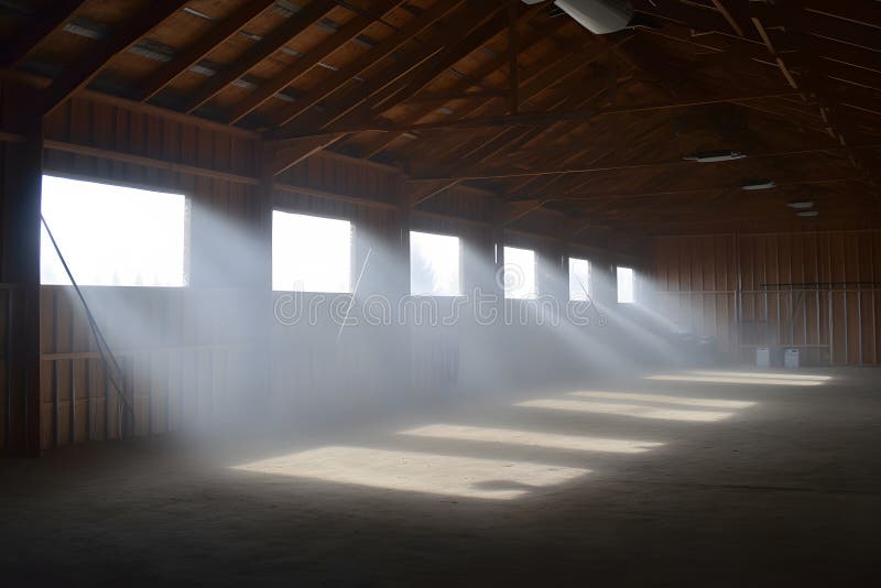 Rays of Light in the Barn. Neural Network AI Generated Stock ...