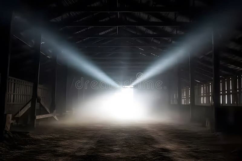Rays of Light in the Barn. Neural Network AI Generated Stock ...