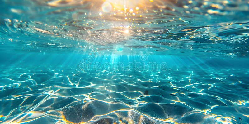 Rays of Light Breaking through the Water Stock Image - Image of clouds ...