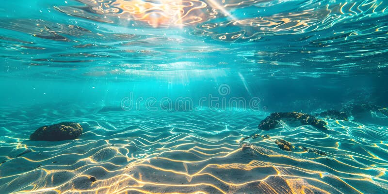 Rays of Light Breaking through the Water Stock Photo - Image of coast ...