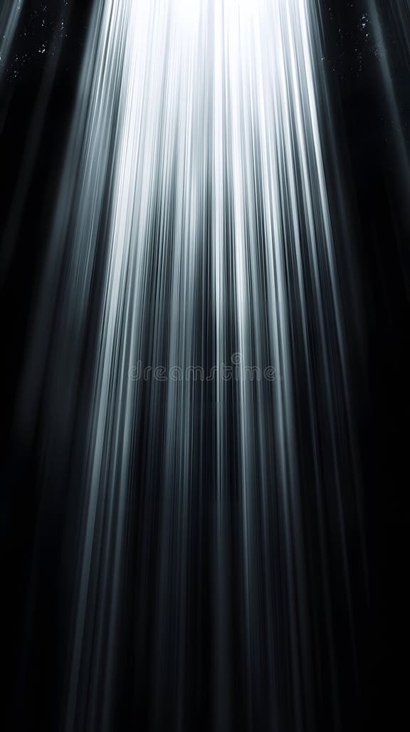 Rays of Light in Darkness, Ai Generated Stock Illustration ...