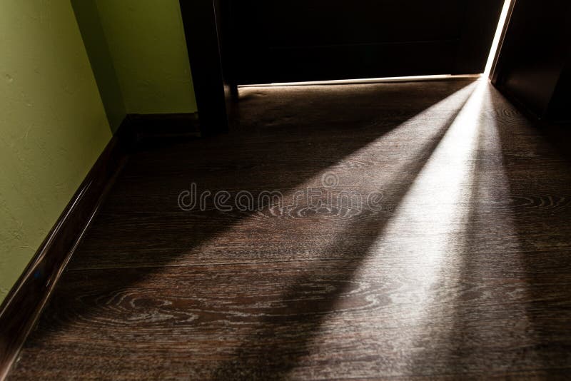 Rays Of Light From The Door In A Dark Room Stock Photo - Image of idea ...