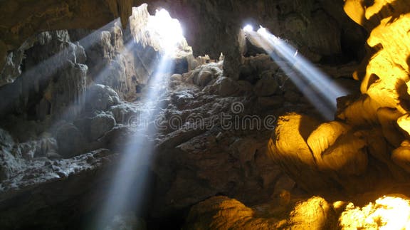 Rays of Light Entering a Cave Stock Photo - Image of beam, spiritual ...