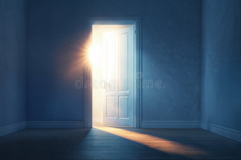 Rays of Light Entering a Dark Room Stock Illustration - Illustration of ...