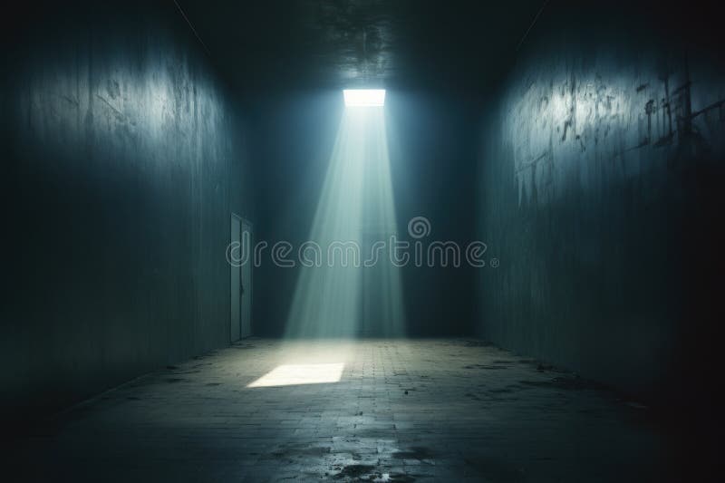 Rays of Light Entering a Dark Room Stock Illustration - Illustration of ...