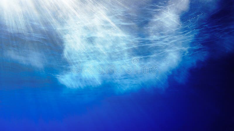 Rays of Light in Ocean Underwater Stock Image - Image of dive ...