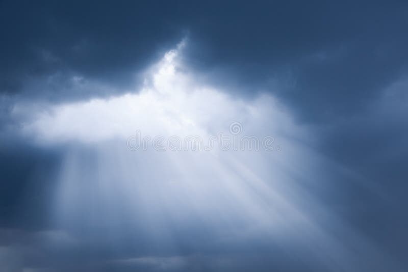 Rays Light Shining Down Sky Cloud Stock Photos - Free & Royalty-Free ...