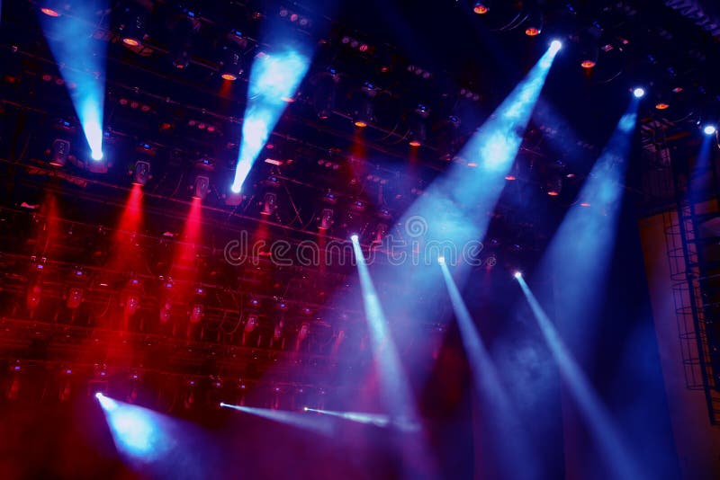 Rays Theatrical Spotlights On The Stage During The Performance ...