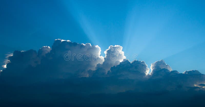 Rays of Light Shining through Clouds Stock Image - Image of city ...