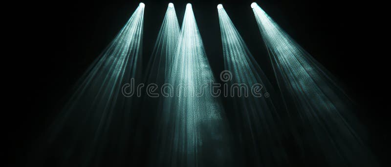 Rays of Light with Straight Beams Creating Dramatic Illumination ...