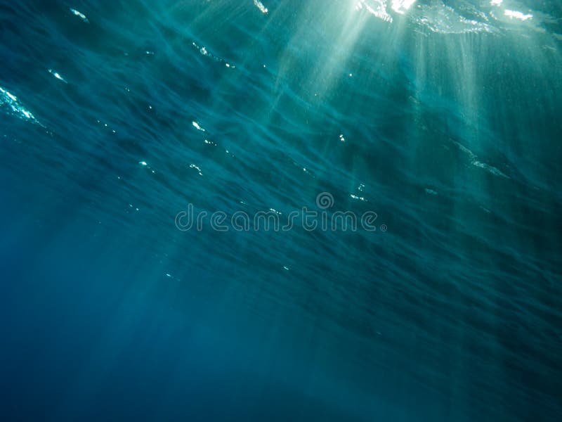 Rays of Light from the Surface To Depth Stock Photo - Image of surface ...