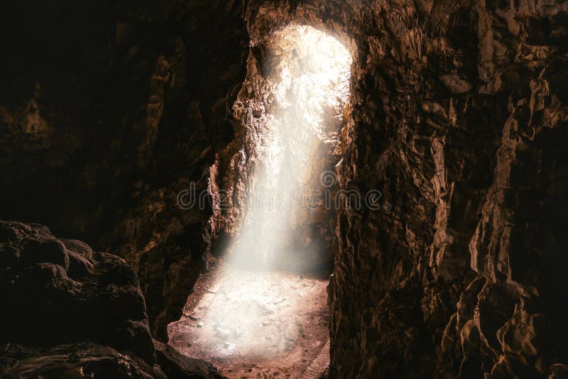 Rays of Lights in the Middle of Cave Stock Photo - Image of tourism ...