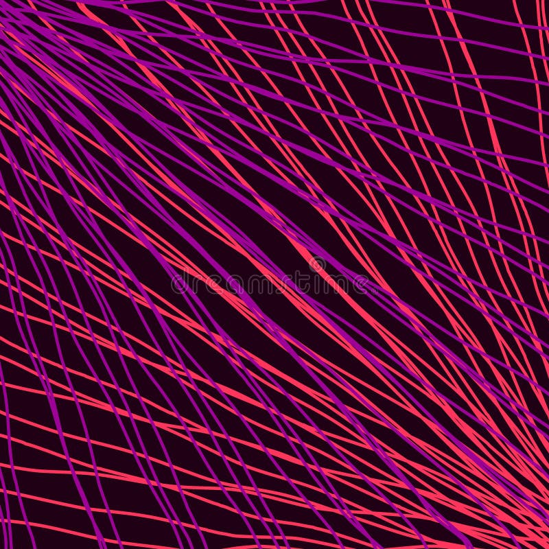 Rays of Pink Light with Intersecting Light Waves on Black Stock Vector ...