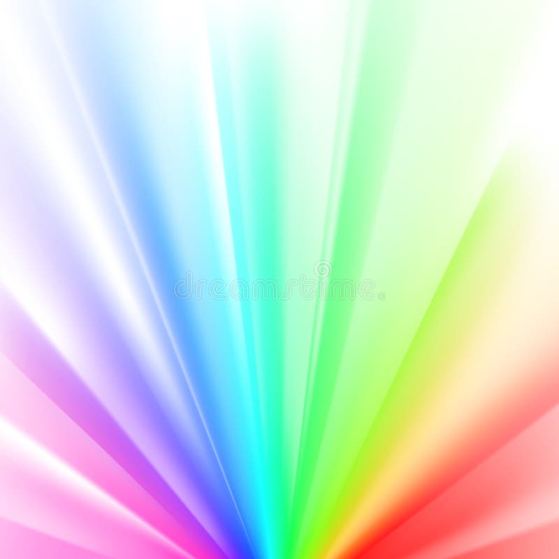 Rays with Rainbow Colors Spectrum Flare on White Stock Vector ...