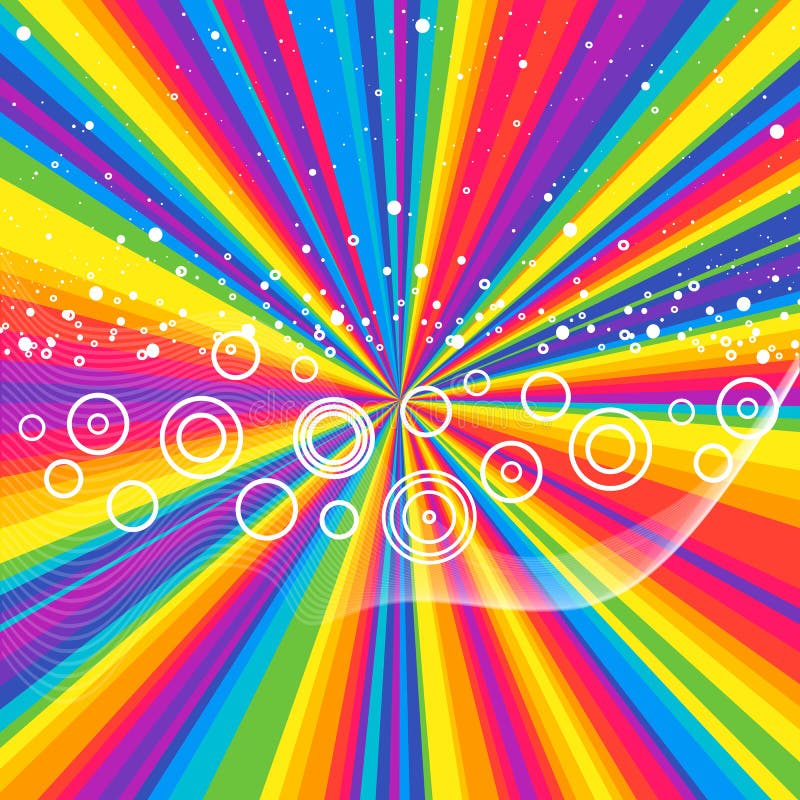 Rays with Rainbow Colors Spectrum Flare on White Stock Vector ...