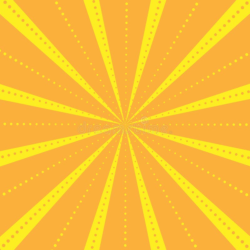 Rays Pattern with Yellow Light Burst Stripes. Sun Ray.Abstract ...