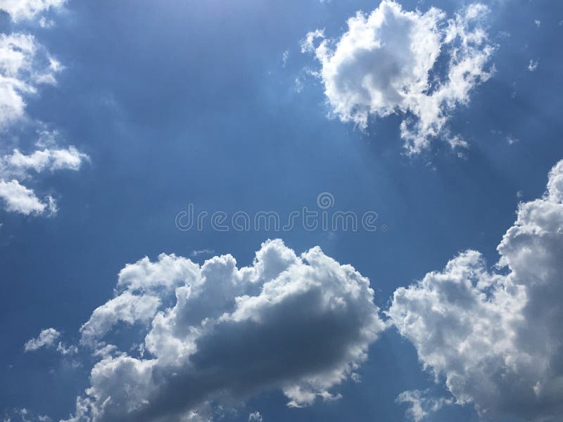 The Rays of the Sun Break through the Clouds. Minimalistic Natural ...