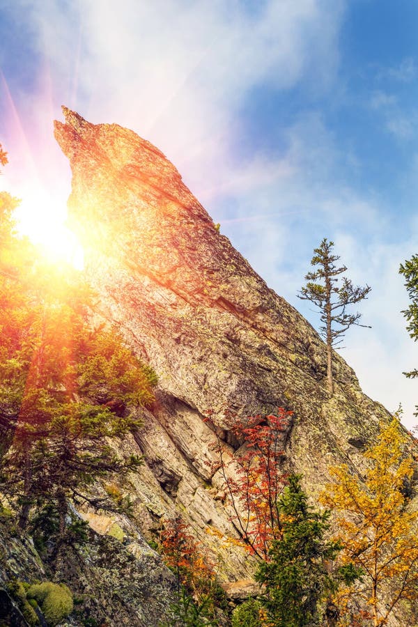 Rocks on Crimson Mountain stock photo. Image of dazzling - 169045870