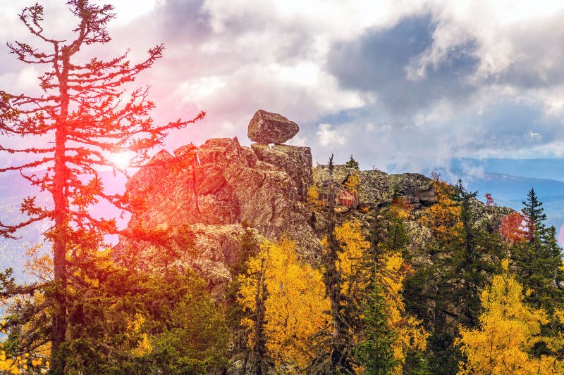 Rocks on Crimson Mountain stock photo. Image of highlands - 169045880