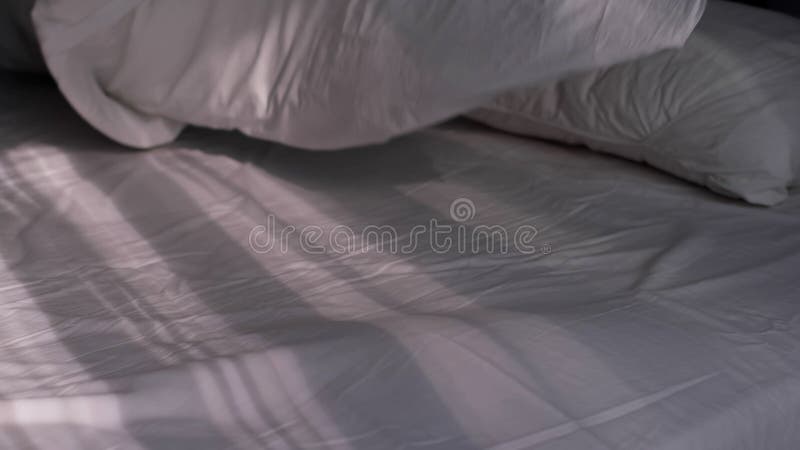 Rays Sun Make Their Way through the Curtains of the Window. Reflection ...