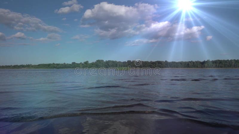 The Rays of the Sun are Reflected in the Forest Lake. the Forest Area ...