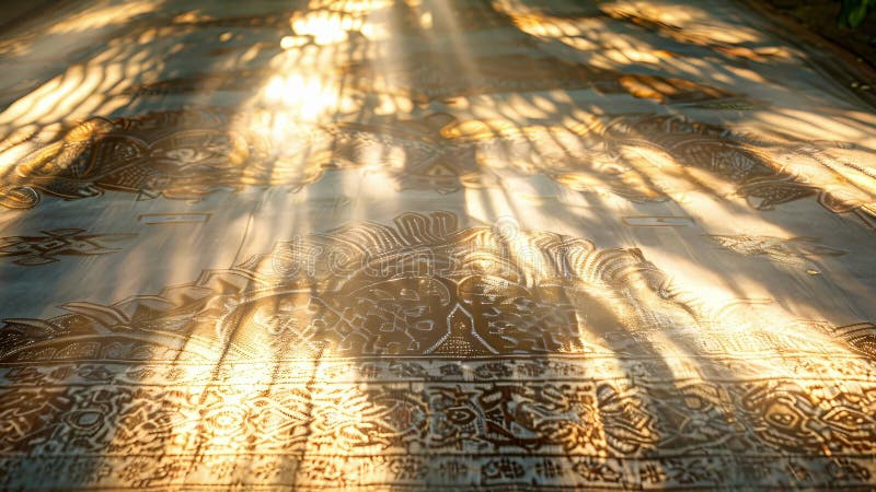 Rays of Sunlight Kiss the Floating Carpet Illuminating the Intricate ...
