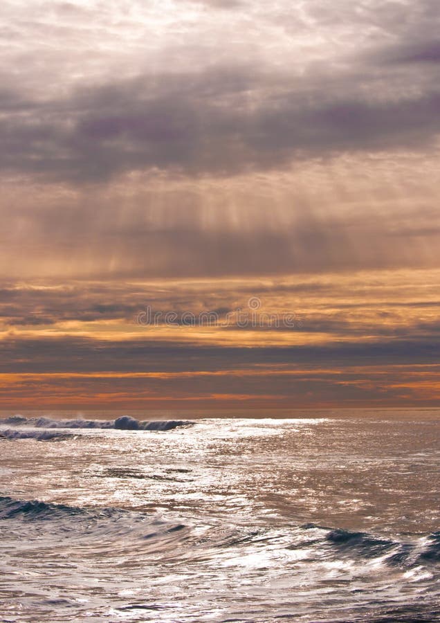 Rays of Sunlight Over Ocean Waves Stock Photo - Image of atmosphere ...