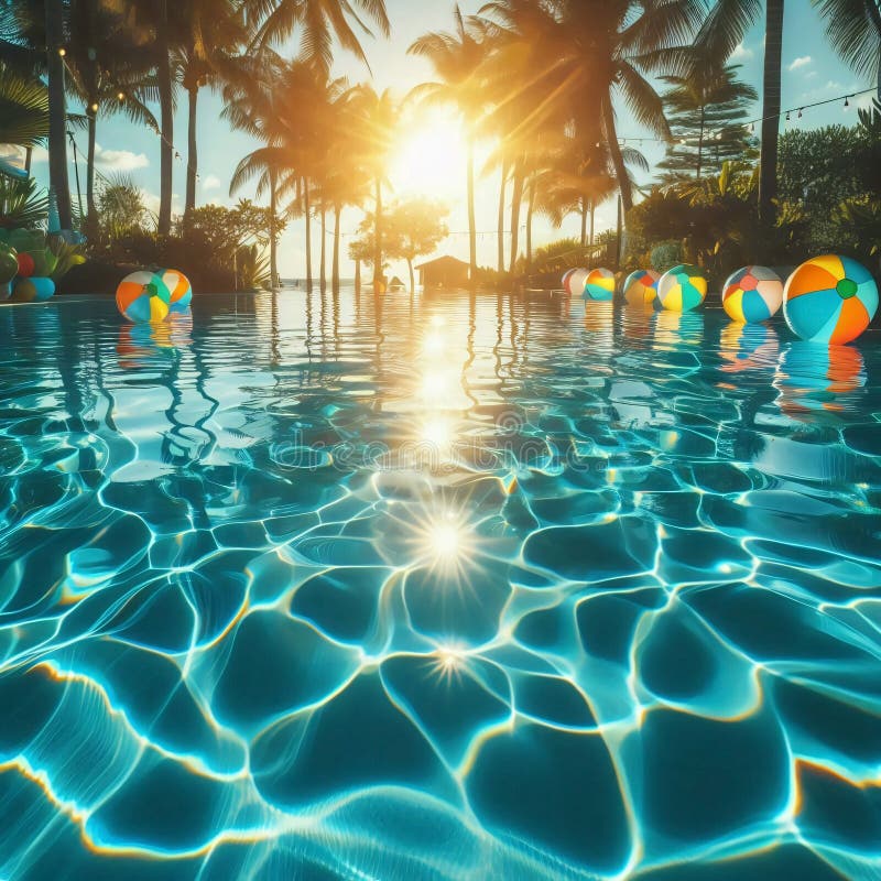 Rays of Sunlight Reflecting through the Water Creating Abstract ...