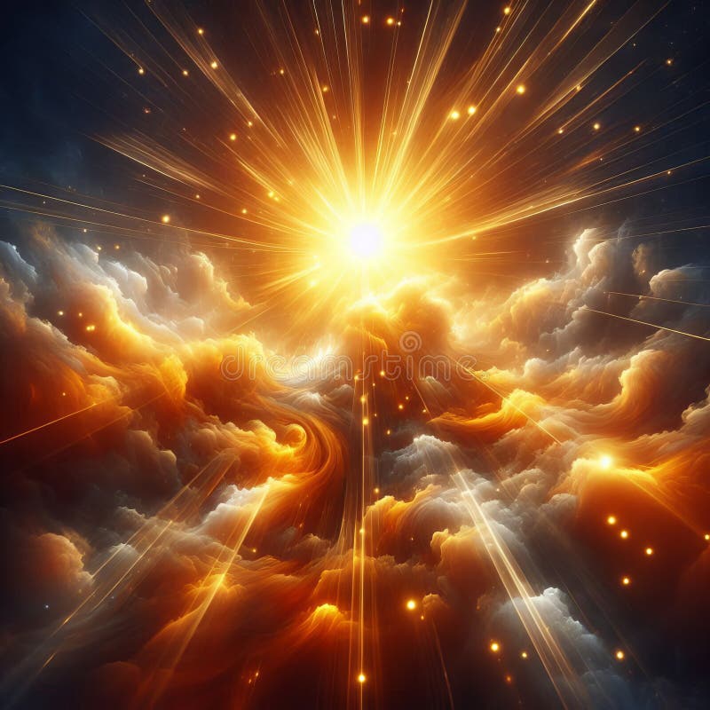 Rays of Sunshine Abstract Rays of Light Spreading Out Showing Wa Stock ...