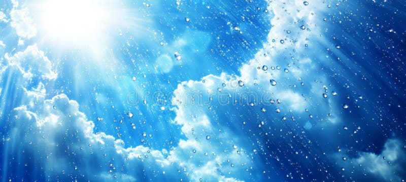 Rays of Sunshine Piercing through Rain Clouds, a Dramatic Backdrop with ...