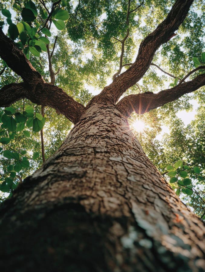 Rays of Sunshine through Tree Canopy Stock Image - Image of treescape ...